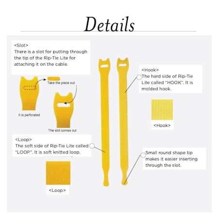 Rip-Tie Cable Tie, 8 in L, 1-3/4 in Max Bundle Dia., Cranberry, Nylon ...