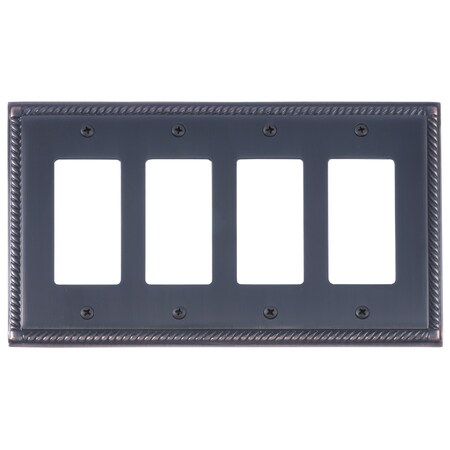 Brass Accents Georgian Quad GFCI, Number of Gangs: 4 Venetian Bronze ...