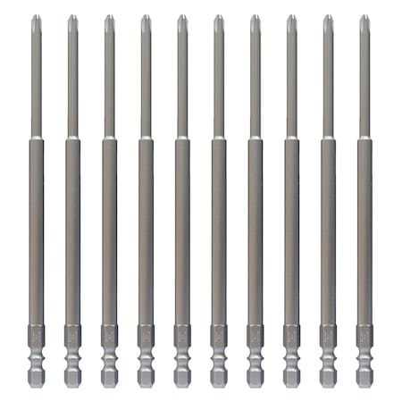 Vessel Power Bit 1/4" Hex Ab, +2x4.5x150H, PK10 MAB16P245150H | Zoro