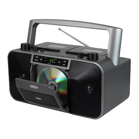 Jensen Portable Stereo CD Player with Dual Cass MCR-1500 | Zoro