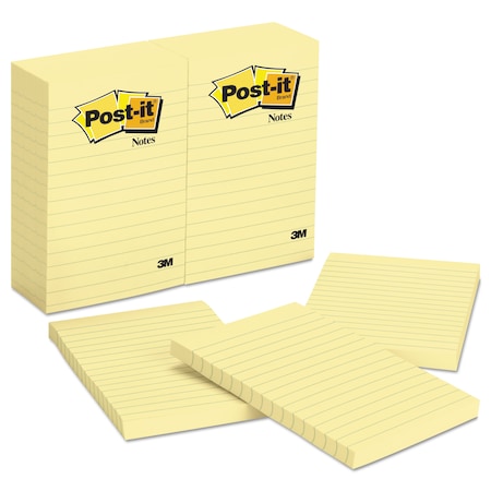 Post-It Post-it Notes, Canary Yellow, Lined, PK12 660 | Zoro