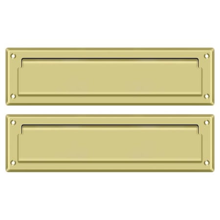 Deltana Mail Slot 13-1/8" With Interior Flap Bright Brass MS212U3 | Zoro