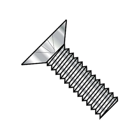 Zoro Select #4-40 x 1/4 in Phillips Flat Machine Screw, Plain Stainless ...
