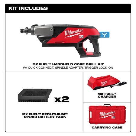 MILWAUKEE MX FUEL™ Handheld Core Drill Kit (MXF301-2CP) | Zoro