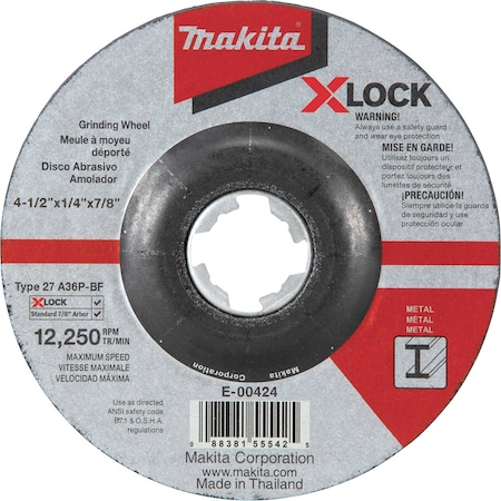 Makita X-LOCK 4 1/2x1/4x7/8" General Purp E-00424 | Zoro