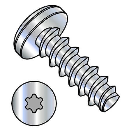 Zoro Select Thread Forming Screw, M3-1.50 x 12 mm, Zinc Plated Steel ...