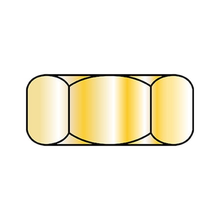 Zoro Select Hex Nut, 5/16"-18, Steel, Zinc Yellow, 17/64 in Ht, 2000 PK ...