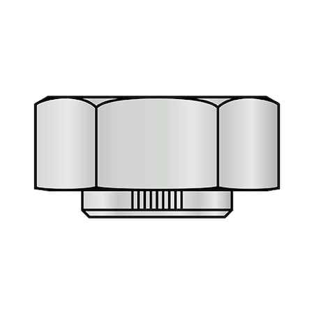 Zoro Select Lock Nut, 1-1/2"-12, Steel, Grade C, Wax, 0.843 in Ht, 10 ...