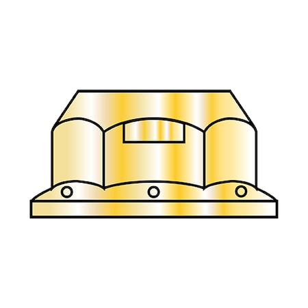 Zoro Select Top Lock Lock Nut, 5/16"-18, Steel, Grade G, Yellow Zinc, 0 ...