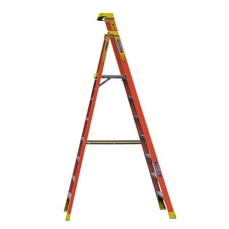 Werner 10 ft Fiberglass Platform Stepladder, 300 lb Capacity PD6207 | Zoro