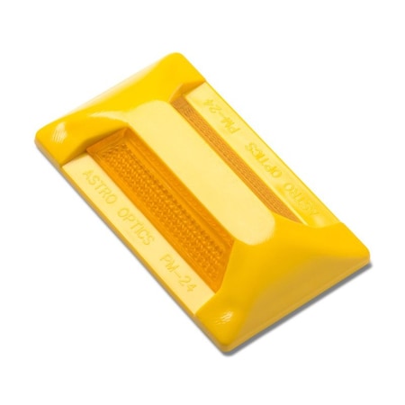 Astro Optics Pavement Marker, Double, PM-242, Amber PM-242A | Zoro