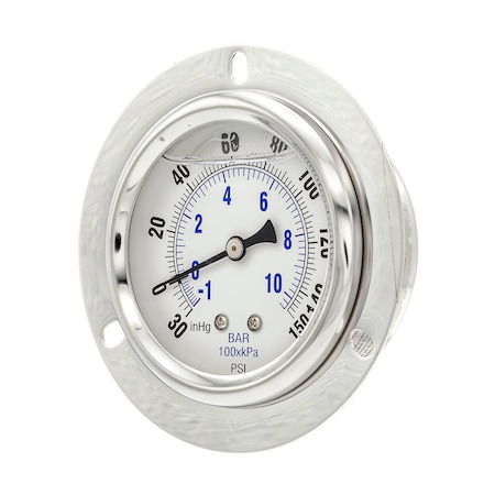 Pic Gauges 2 1/2 in Dial, 1/4 in NPT Male Center Back Location ...