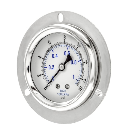 Pic Gauges 2 1/2 in Dial, 1/4 in NPT Male Center Back Location ...