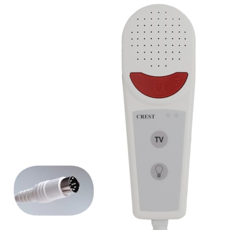 Crest Healthcare Pillow Speaker, for Jeron, 8-Pin DIN, Nur PSS38040801 ...