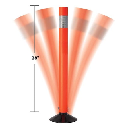 Astro Optics Rebounder Flexible Traffic Delin., 28 in, 3-7/16 in Length ...