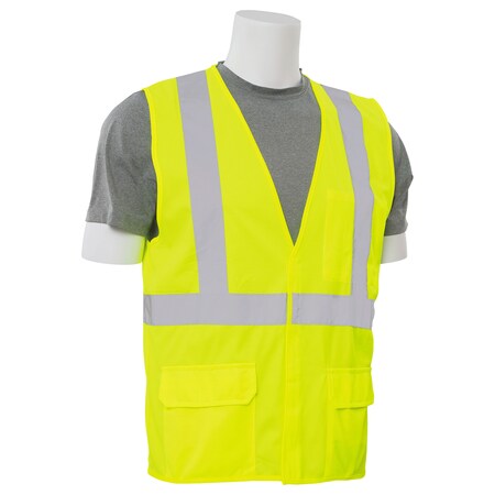 Erb Safety Vest, FlmeRetardantTreated, HiViz, Lime, 2XL 65013 | Zoro
