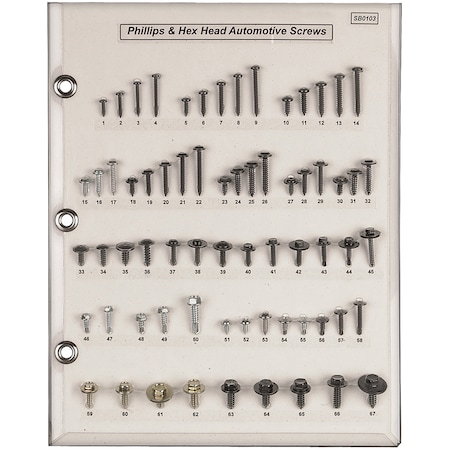 DISCO SB0103 Sheet Metal Screw, Hex Head Phillips Drive for Use with Metal