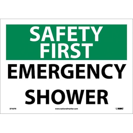 Nmc Safety First Emergency Shower Sign, SF43PB SF43PB | Zoro