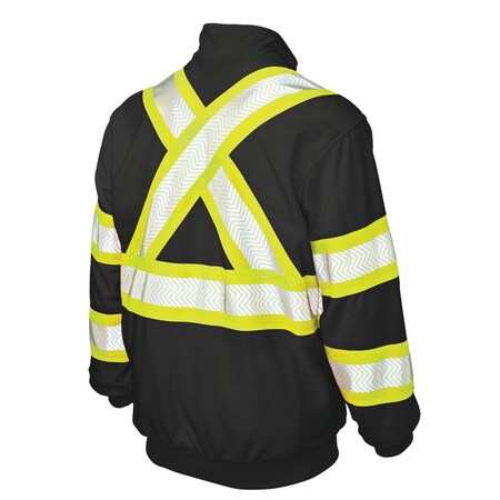 Tough Duck Safety Pullover 1/4 Zip, SJ191-BLACK-XS SJ191 | Zoro