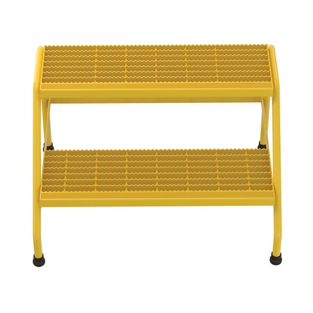Vestil 2 Steps Yellow Wide Welded Aluminum Step Stand 500 lb. Capacity ...
