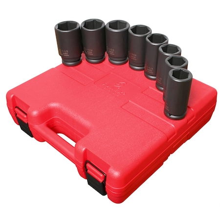 SUNEX 3/4" Deep Impact Socket Set : Chrome - 4681