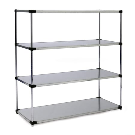 Technibilt Shelving Systems Solid Shelving Unit, 4-Shelf, 18x48x63 ...