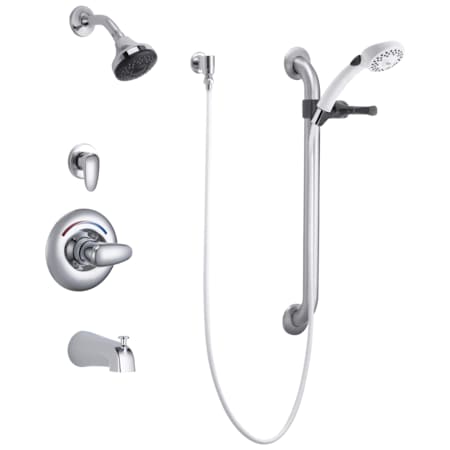 Delta Delta T13H Tub and Dual Shw Trim, Divert T13H932 | Zoro