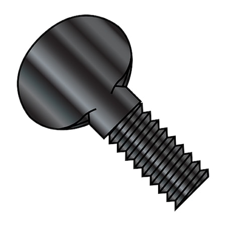 Zoro Select Thumb Screw, 1/4"-20 Thread Size, Spade, Black Oxide Steel ...