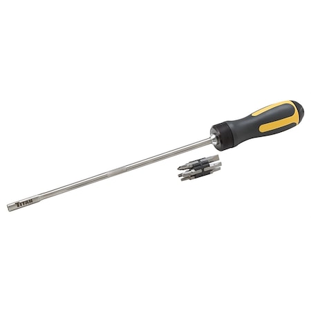 Titan Extra Long Ratcheting Screwdriver, 18" 12218 | Zoro