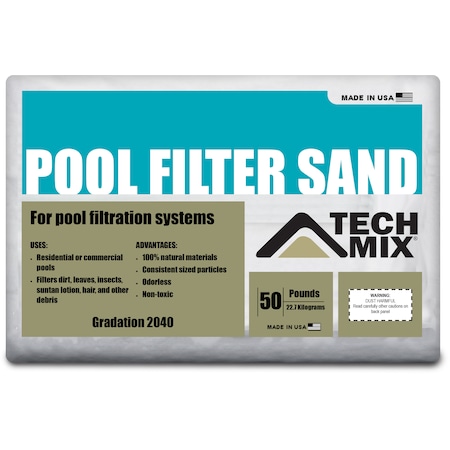 TECH-MIX 100468 Pool Filter Sand, 50lb | High-Quality, Durable & Reliable