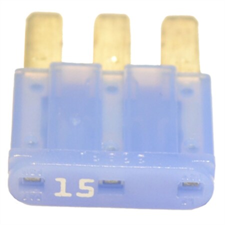 The Main Resource Micro Fuse, 15A, Blue, 3 Leg TMRFU15MC3 | Zoro