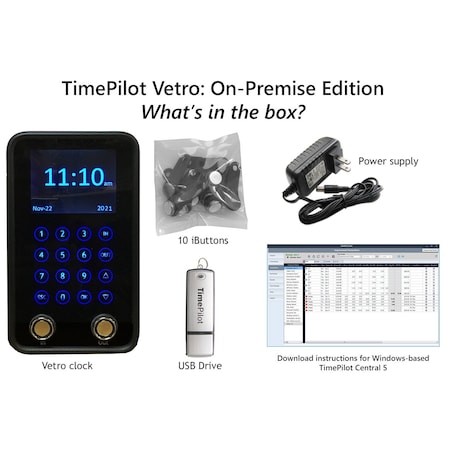 Timepilot Time Clock System, Electronic, 100/240VAC 4520 | Zoro