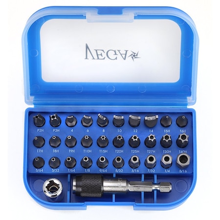 Vega Screwdriver Bit Set, 32Pc Standard Drive V32-1TP | Zoro