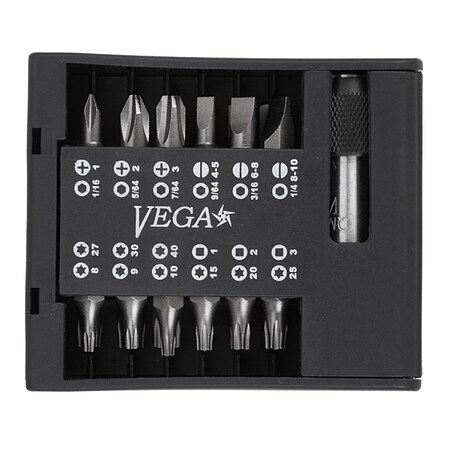 Vega Screwdriver Bit Set, 25Pc Driver Bit Set VT-25A | Zoro