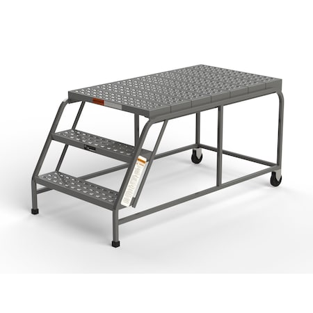 Ega Products Mobile Work Platform, 3 Steps, 30"W x 48"D Platform ...