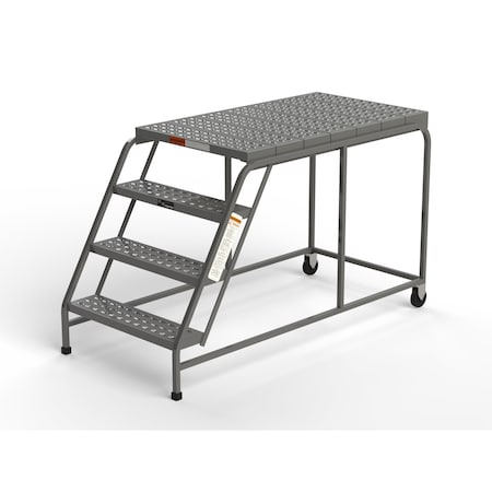 Ega Products Mobile Work Platform, 4 Steps, 30"W x 48"D Platform ...