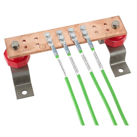 Hubbell Premise Wiring Busbar, Grounding and Bonding HBBB14210A | Zoro