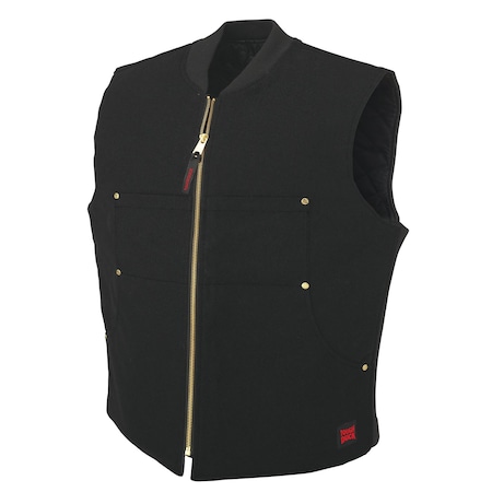 Tough Duck Mens Moto Vest Black 2XLT WV043 | Zoro