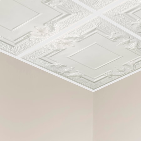 Great Lakes Tin Niagara Ceiling Tile, 24 in W x 24 in L, 15/16 in Grid ...