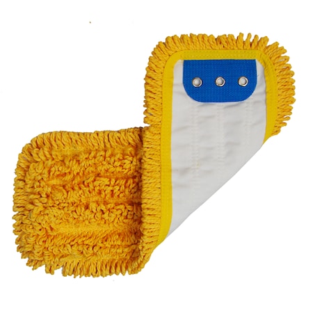 Golden Star Yellow Microfiber Mop Head With Tab, PK3 AMM18TMY-3PK | Zoro