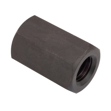 Ampg Coupling Nut, 1/2"-13, Steel, Black Oxide, 1-1/4 in Lg, 7/8 in Hex ...