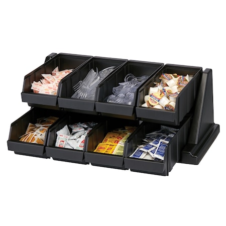 Cambro Condiment Organizer, 9 1/4 in H, Black EA8RS8110 | Zoro