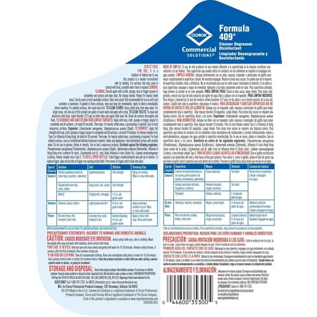 Formula 409 Cleaner/Degreaser Disinfectant, 1 Gal Jug, Liquid, Clear, 4 ...