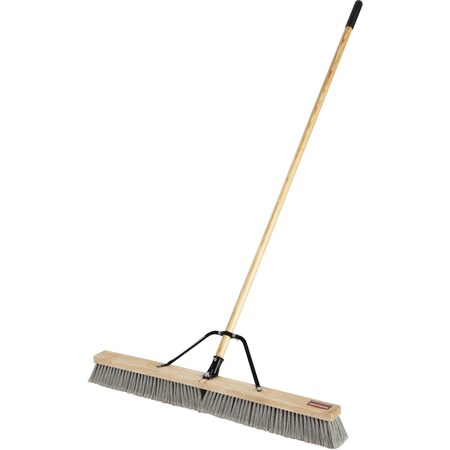 Rubbermaid Commercial Push Broom, 37 in Sweep Face, Medium, Synthetic ...