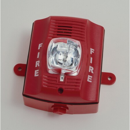 System Sensor Outdoor Horn Strobe, Two-Wire, Red, Wall Mounting ...