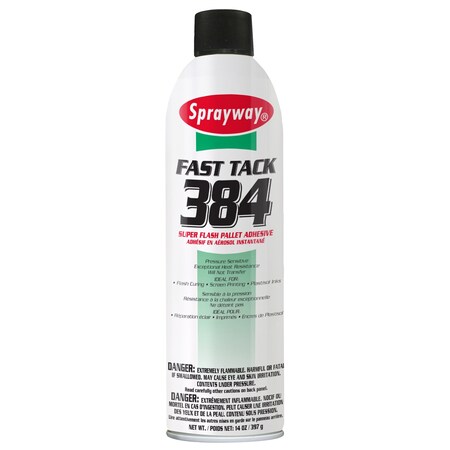Sprayway Fast Tack 584 Super Flash Pallet Adhesive, silver, 12 PK 084 ...