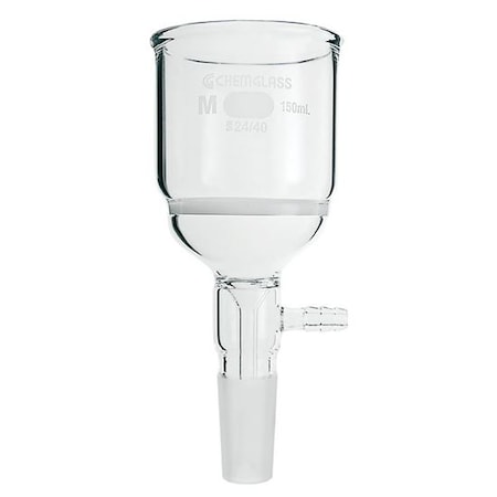Chemglass Filter Funnel, Buchner, 350mL, CG-1406-E-10 | Zoro