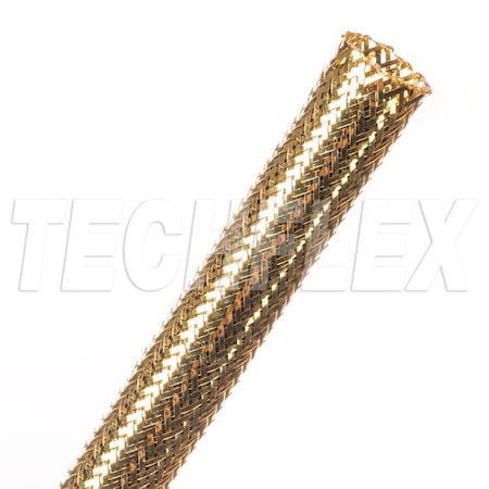Techflex Braided Cable Sleeve, 1/2 in Inside Dia., 3/4 in Max Bundle Dia., 80 ft, Gold CXN0.50GL ...