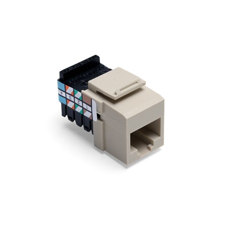 Leviton 1-Port Mod Jack 110 8W8P Utp, Usoc Voice Grade Quickport, Ivory ...