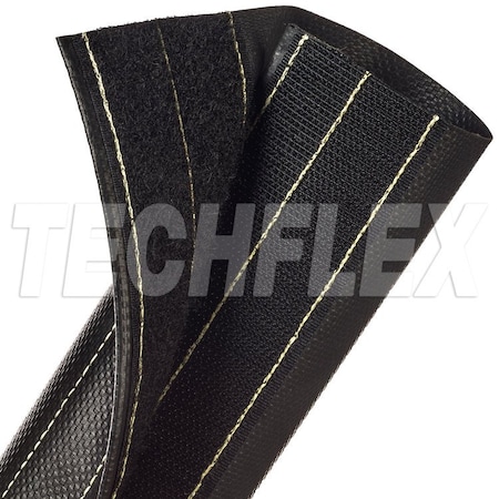 Techflex Cable Wrap, 2 in Inside Dia., 25 ft, Black DWT2.00BK | Zoro